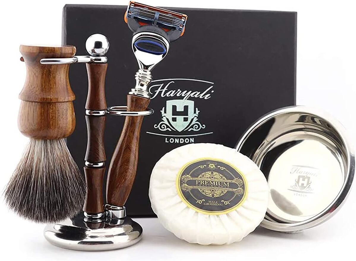 Kit de rasage haryali London en bois : test et avis