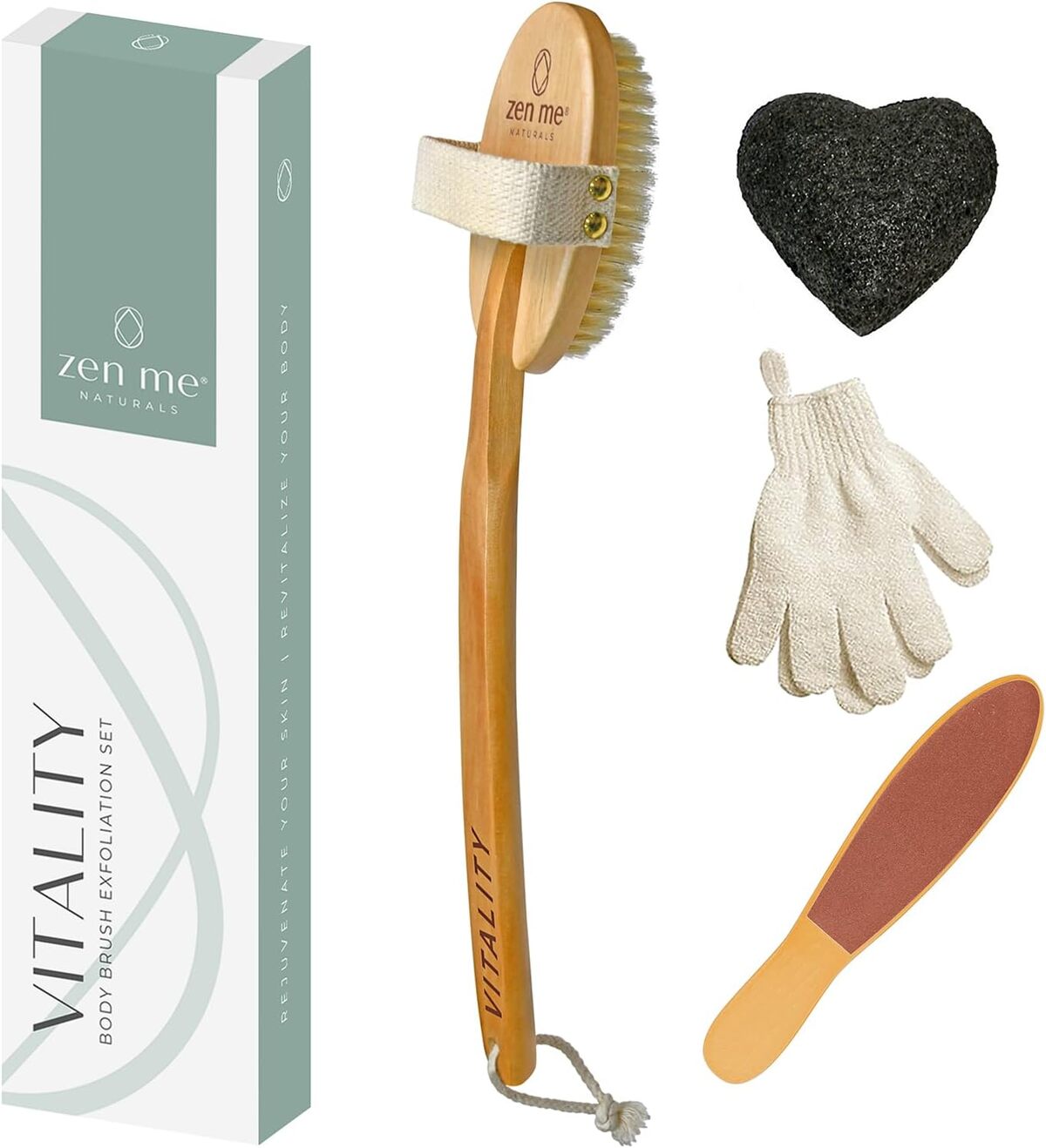 Test du set exfoliation: brosse à sec et soins naturels de la peau