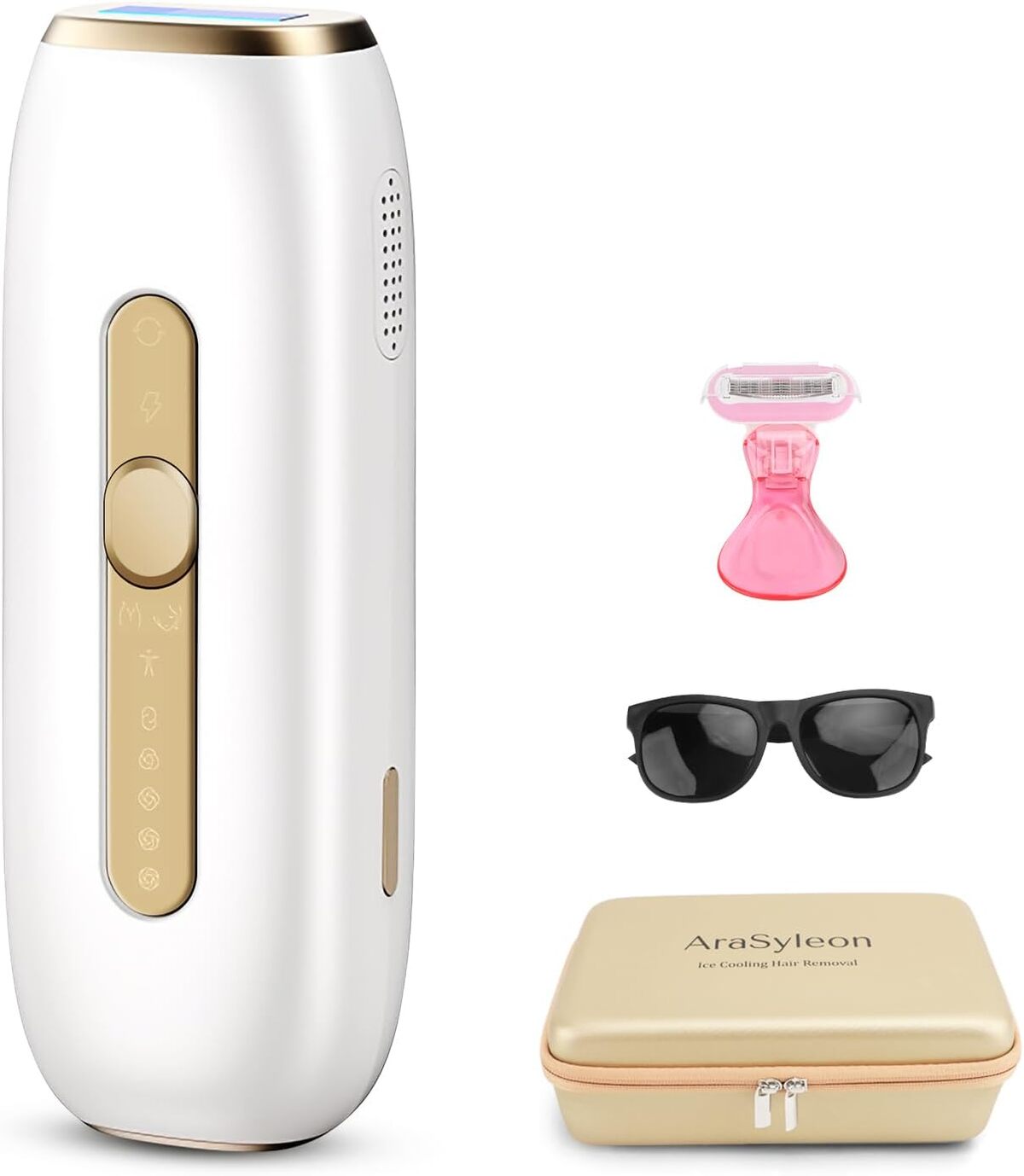 Test de l'épilateur lumière pulsée IPL avec refroidissement saphir